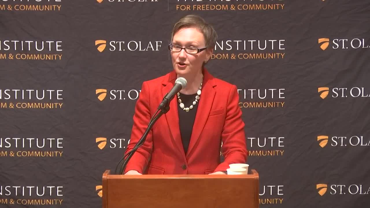 St. Olaf College — Institute for Freedom and Community Lecture
